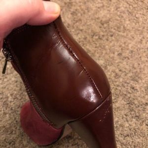 Halogen | Shoes | Halogen Suede Leather Cranberry Ankle Heel Boots ...